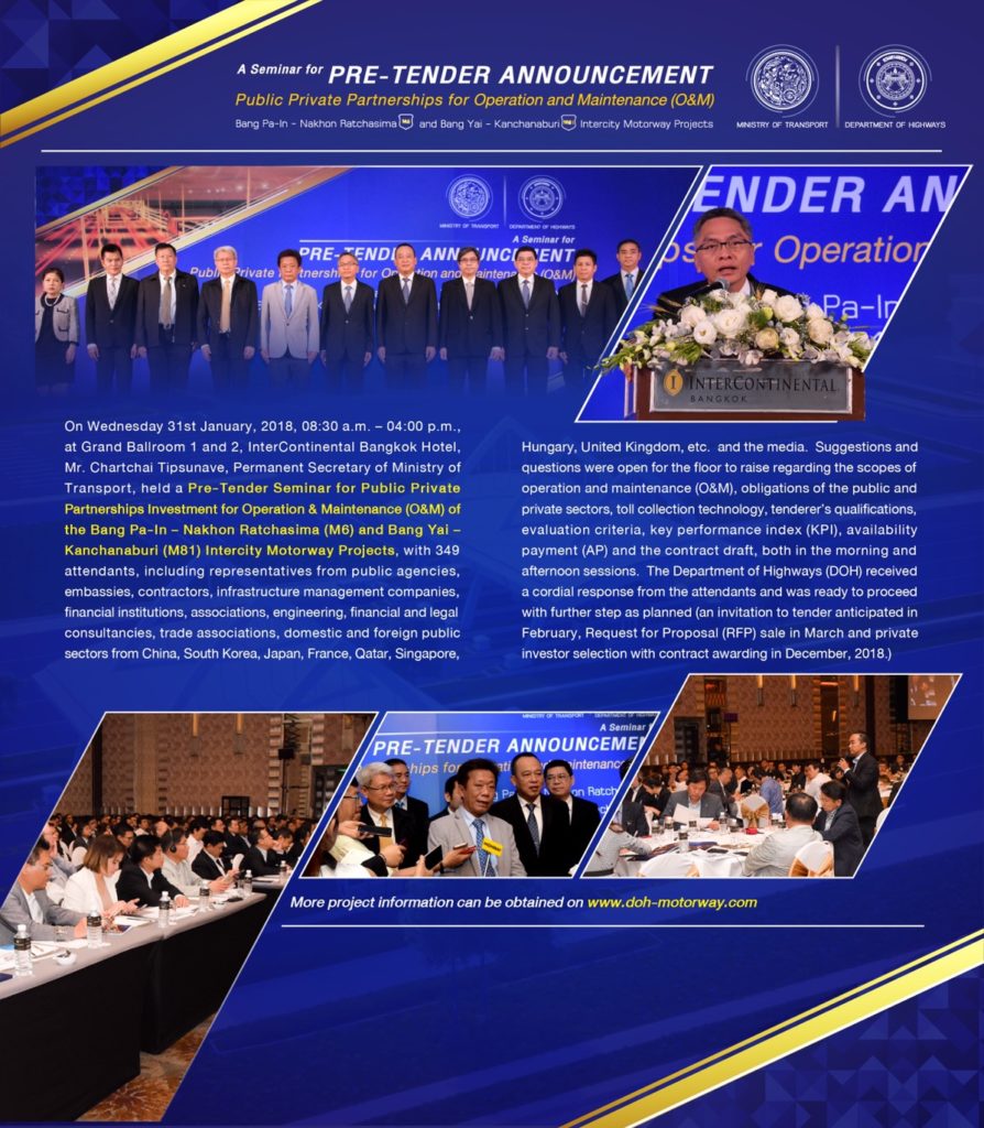 A Seminar for Pre-Tender Announcement for PPP O&M M6 M81 – Intercity Motorway Projects
